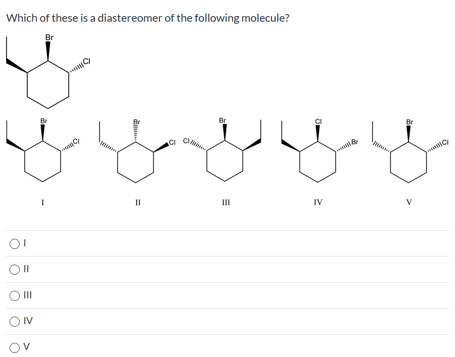 Solved Which of these is a diastereomer of the following | Chegg.com