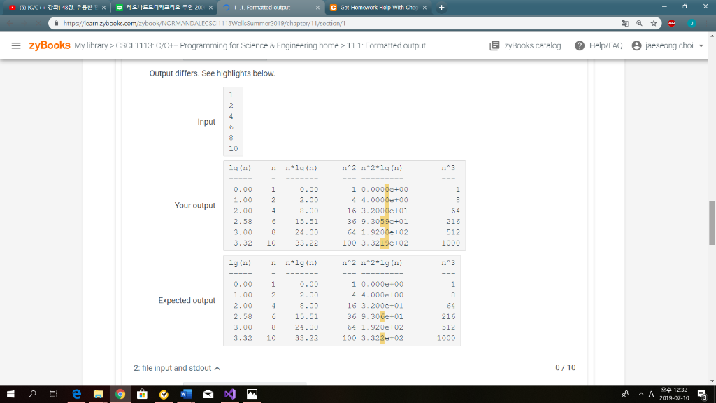 Solved 103. Name year in C-phase 3 x Error comparing unequal | Chegg.com