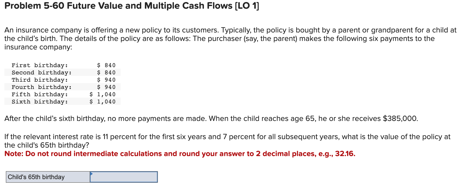 Solved Problem 5-60 Future Value and Multiple Cash Flows [LO | Chegg.com