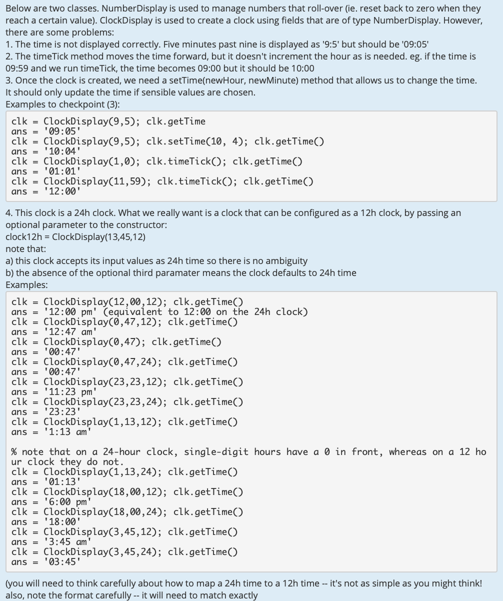 classdef ClockDisplay
