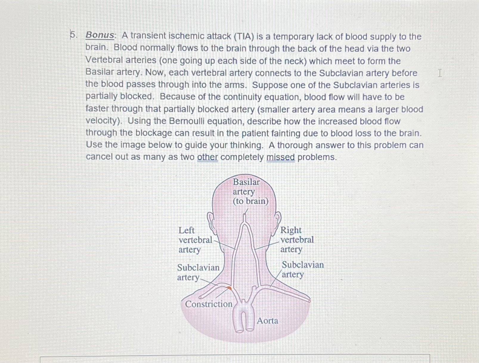 Solved 5. Bonus: A transient ischemic attack (TIA) is a | Chegg.com