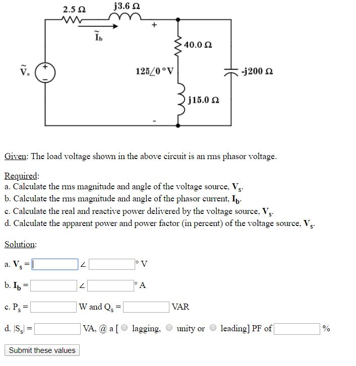 Solved 2.5 2 j3. 62 > 40.02 125_0°V - 2002 j15. 02 Given: | Chegg.com