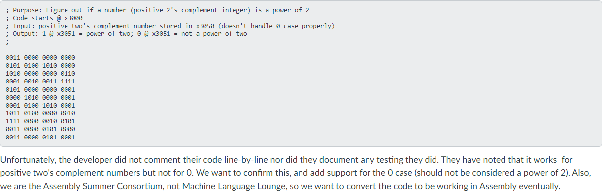 Solved ; Purpose: Figure out if a number (positive 2 's | Chegg.com