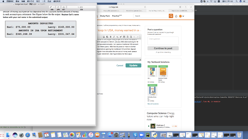 Solved Python programming using for loop In USA, money | Chegg.com