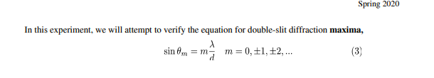Solved Experiment 1: Single-Slit Diffraction In this | Chegg.com