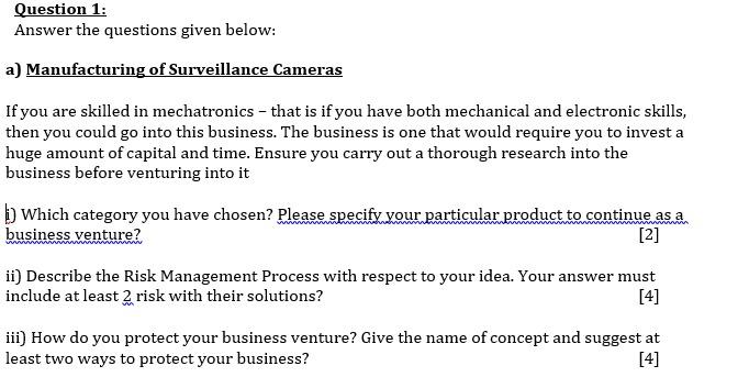 Solved Question 1: Answer the questions given below: a) | Chegg.com
