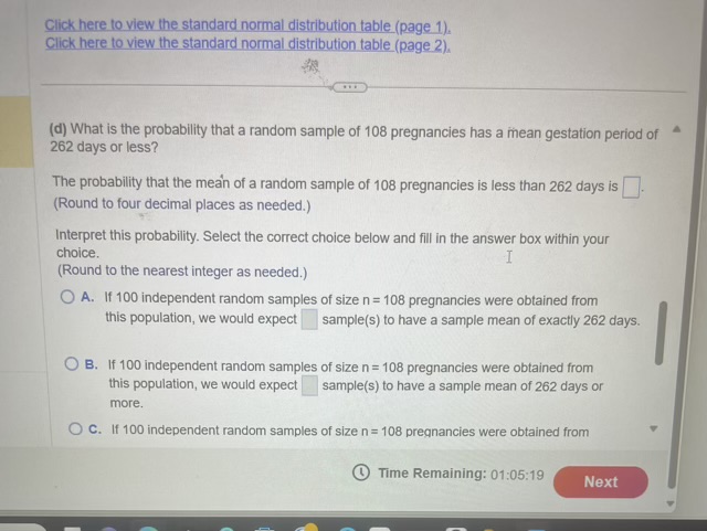 Solved Click here to view the standard normal distribution | Chegg.com