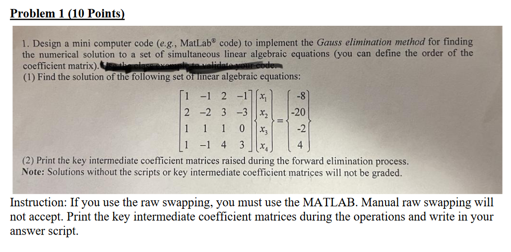 Solved Problem 1 (10 Points) 1. Design a mini computer code | Chegg.com