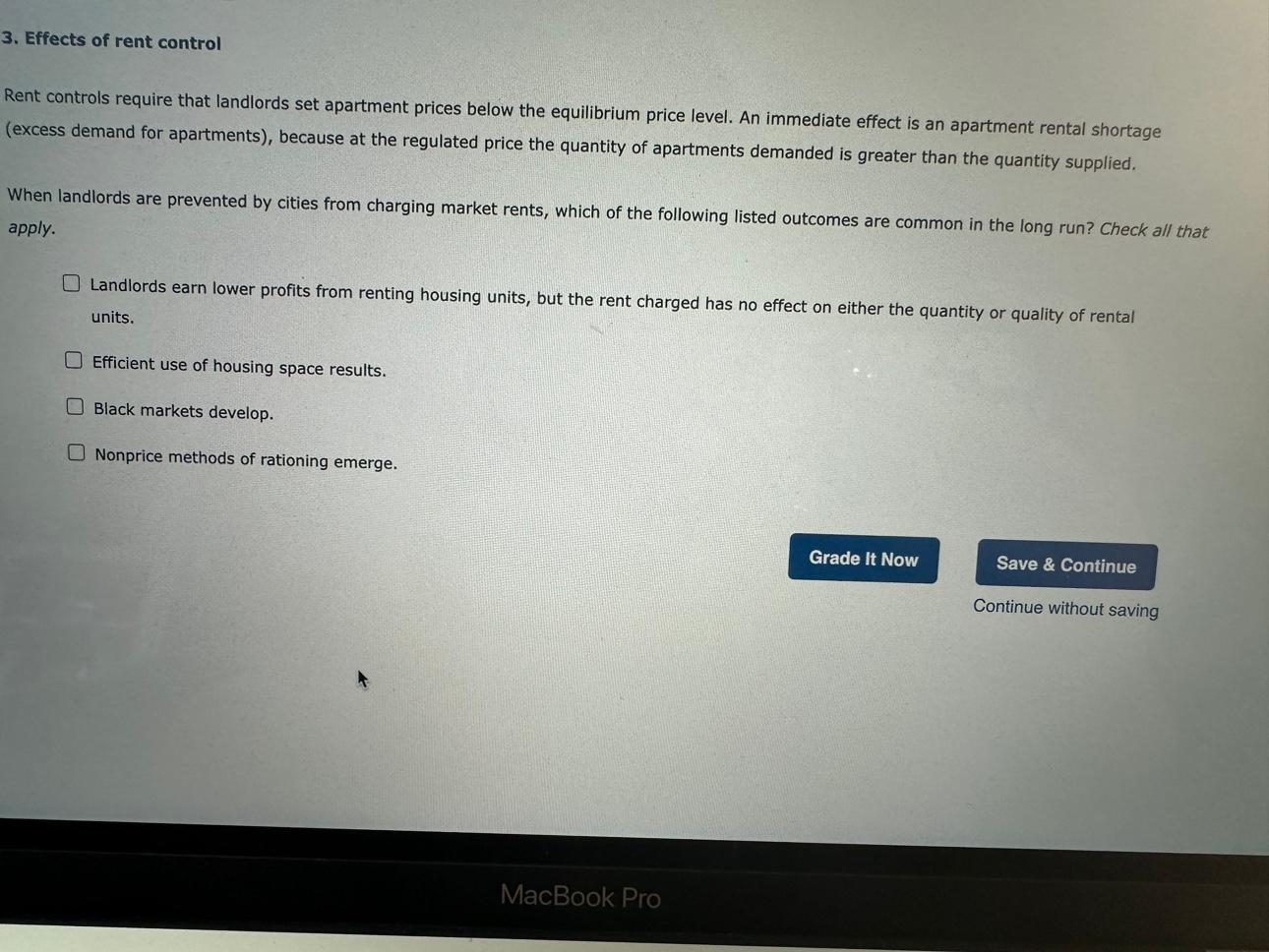 Solved Effects of rent control Rent controls require that | Chegg.com