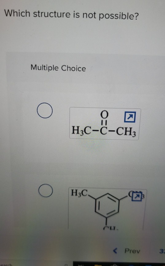 Solved Which structure is not possible? Multiple Choice | Chegg.com
