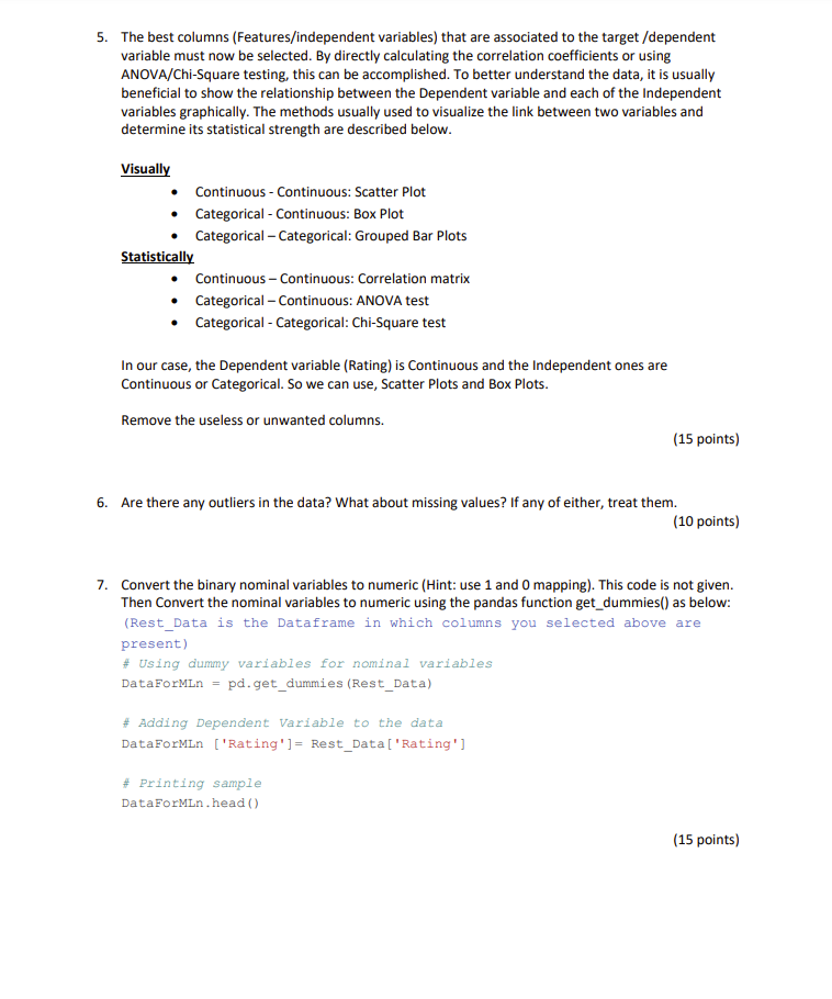 Solved 3. Do some basic data exploration (e.g. using | Chegg.com