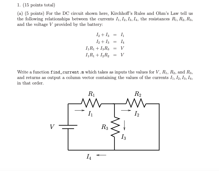 Solved (a) (5 points) For the DC circuit shown here, | Chegg.com