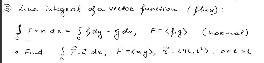 Solved (3) ﻿Line integral of a vector function | Chegg.com