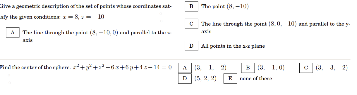 Solved Tive a geometric description of the set of points | Chegg.com