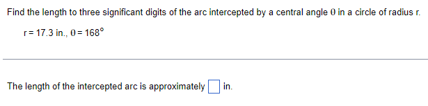 Solved Find the length to three significant digits of the | Chegg.com
