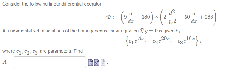 Solved Consider the following linear differential operator | Chegg.com
