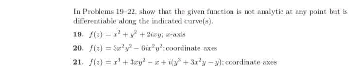 Solved In Problems 19 22, show that the given function is | Chegg.com
