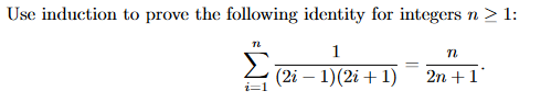 Solved Use induction to prove the following identity for | Chegg.com