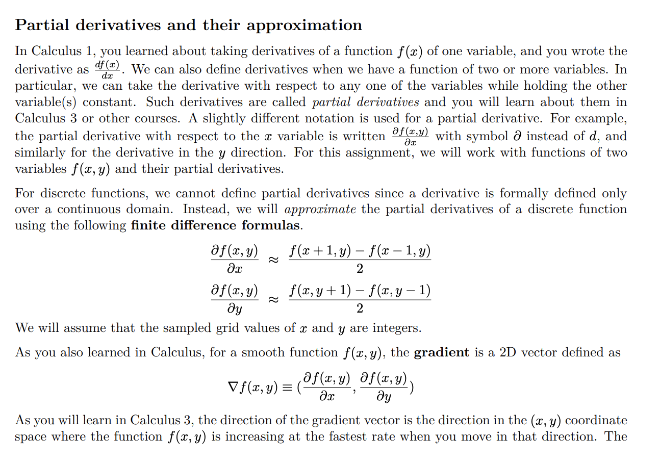 Solved Partial derivatives and their approximation In | Chegg.com