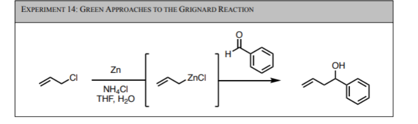 Solved EXPERIMENT 14: GREEN APPROACHES TO THE GRIGNARD | Chegg.com