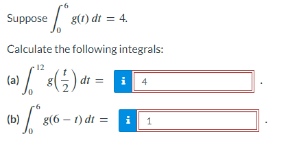 Solved Suppose ∫06g(t)dt=4 Calculate the following | Chegg.com