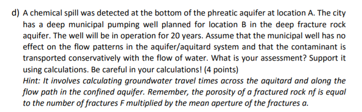 1. Two well clusters are positioned 6000 m apart | Chegg.com