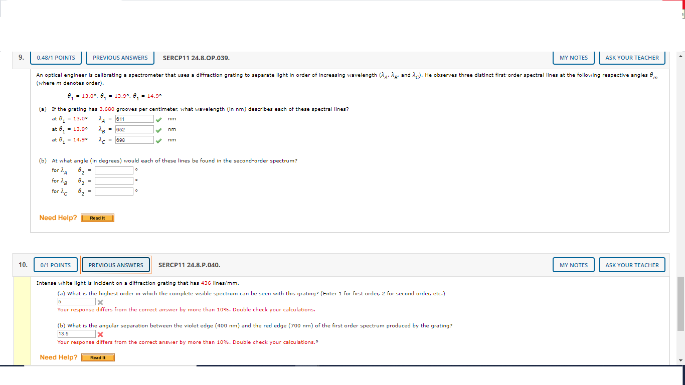 Solved I need help with question 9 part B, and Question 10 | Chegg.com