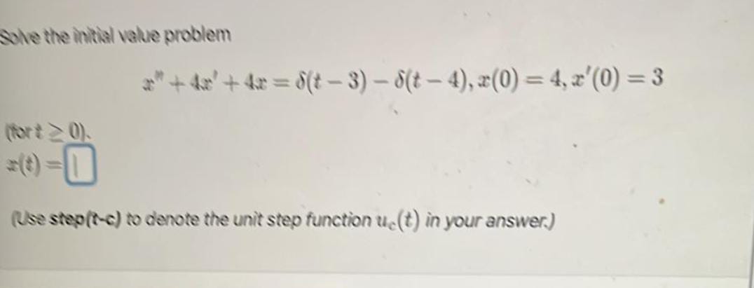 Solve the initial value problem | Chegg.com