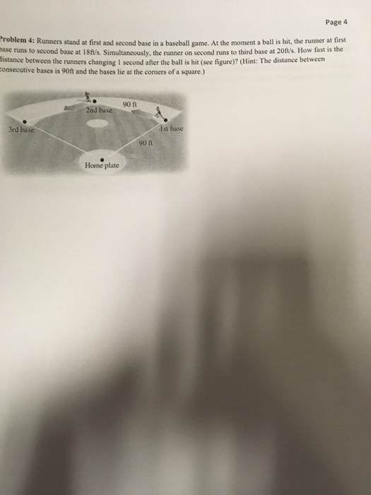 Solved Runners stand at first and second base in a baseball | Chegg.com