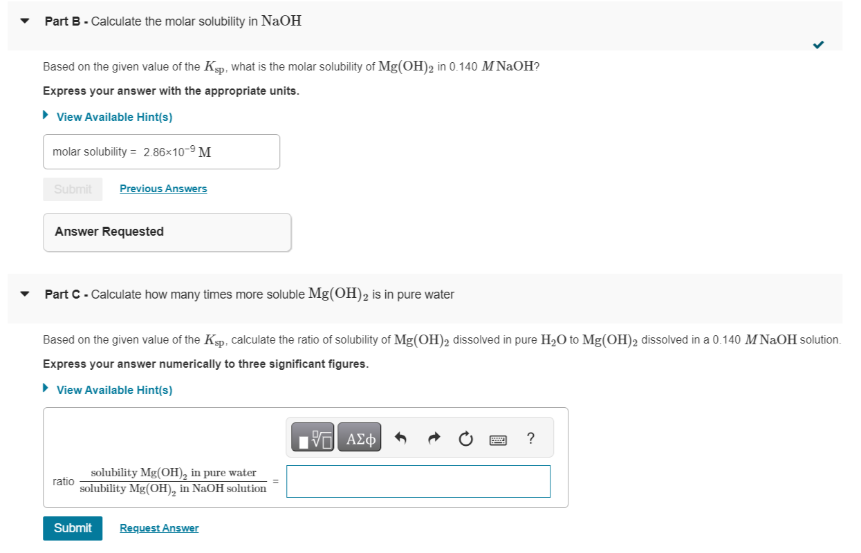 Solved Based on the given value of the Ksp, what is the | Chegg.com