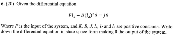 Solved 6. (20) Given the differential equation | Chegg.com