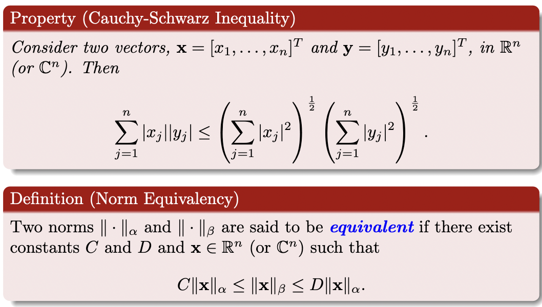 Solved Property (Cauchy-Schwarz Inequality) Consider two | Chegg.com