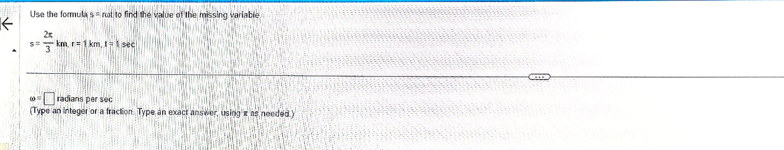 Solved Use the formula s = rot to find the value of the | Chegg.com