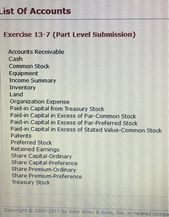 Solved Exercise 13-7 (Part Level submission) $1,800,000; | Chegg.com