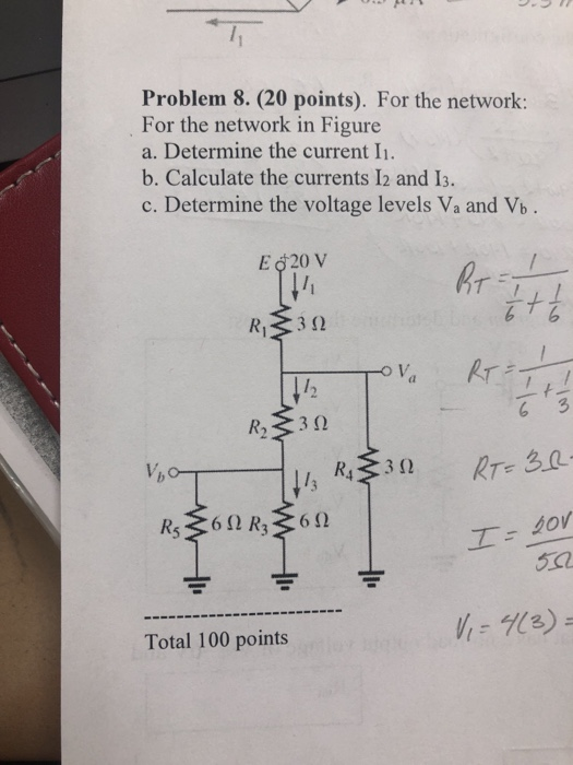 Solved Problem 8. (20 points). For the network: For the | Chegg.com