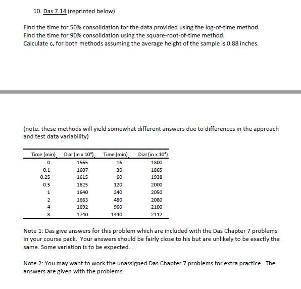 Solved 10. Das 7.14 (reprinted below) Find the time for 50% | Chegg.com