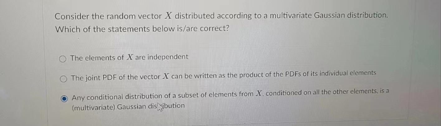 Solved Consider the random vector X distributed according to | Chegg.com