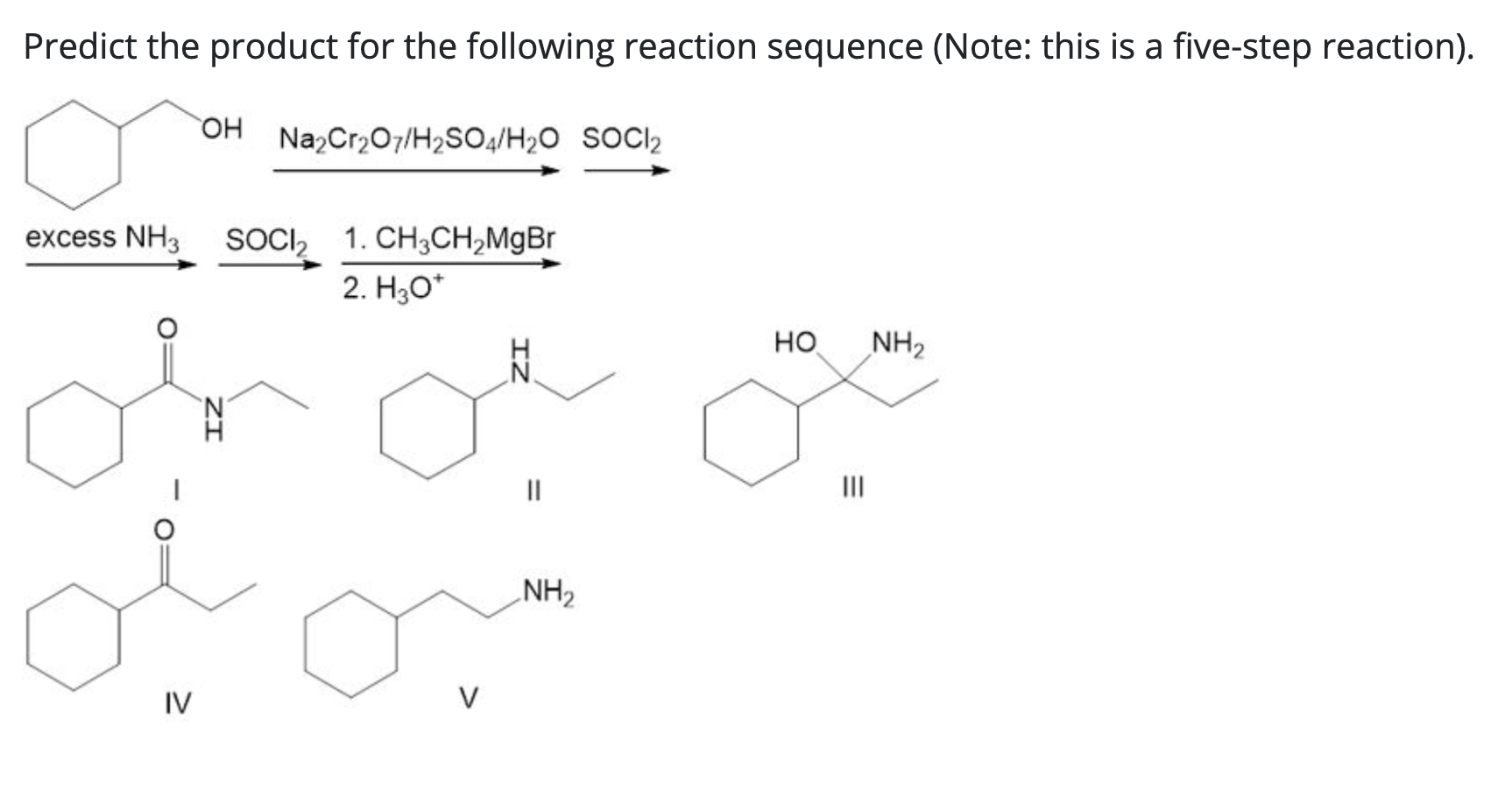 Solved Predict the product for the following reaction | Chegg.com