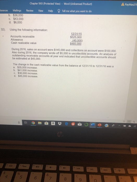 Solved Chapter 9XX (Protected View) Word (Unlicensed | Chegg.com