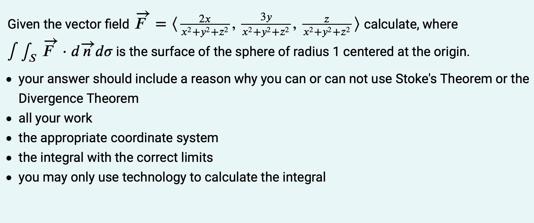 Solved Given the vector field | Chegg.com