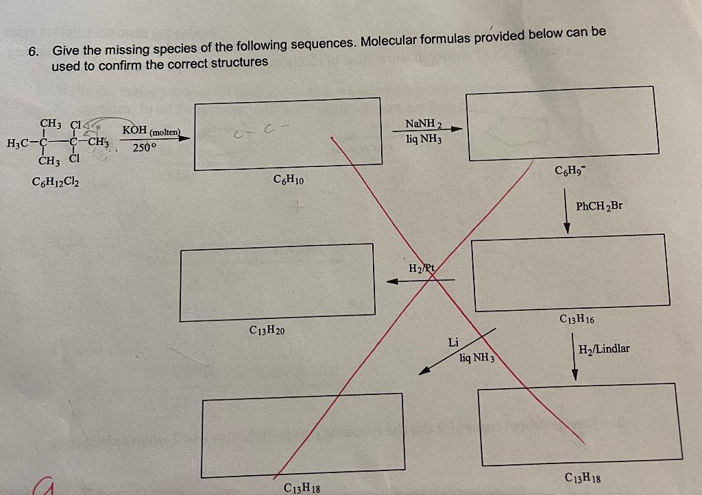 Solved 6. Give the missing species of the following | Chegg.com