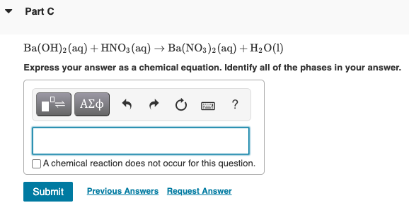 Solved Ba(OH)2(aq)+HNO3(aq)→Ba(NO3)2(aq)+H2O(l) | Chegg.com