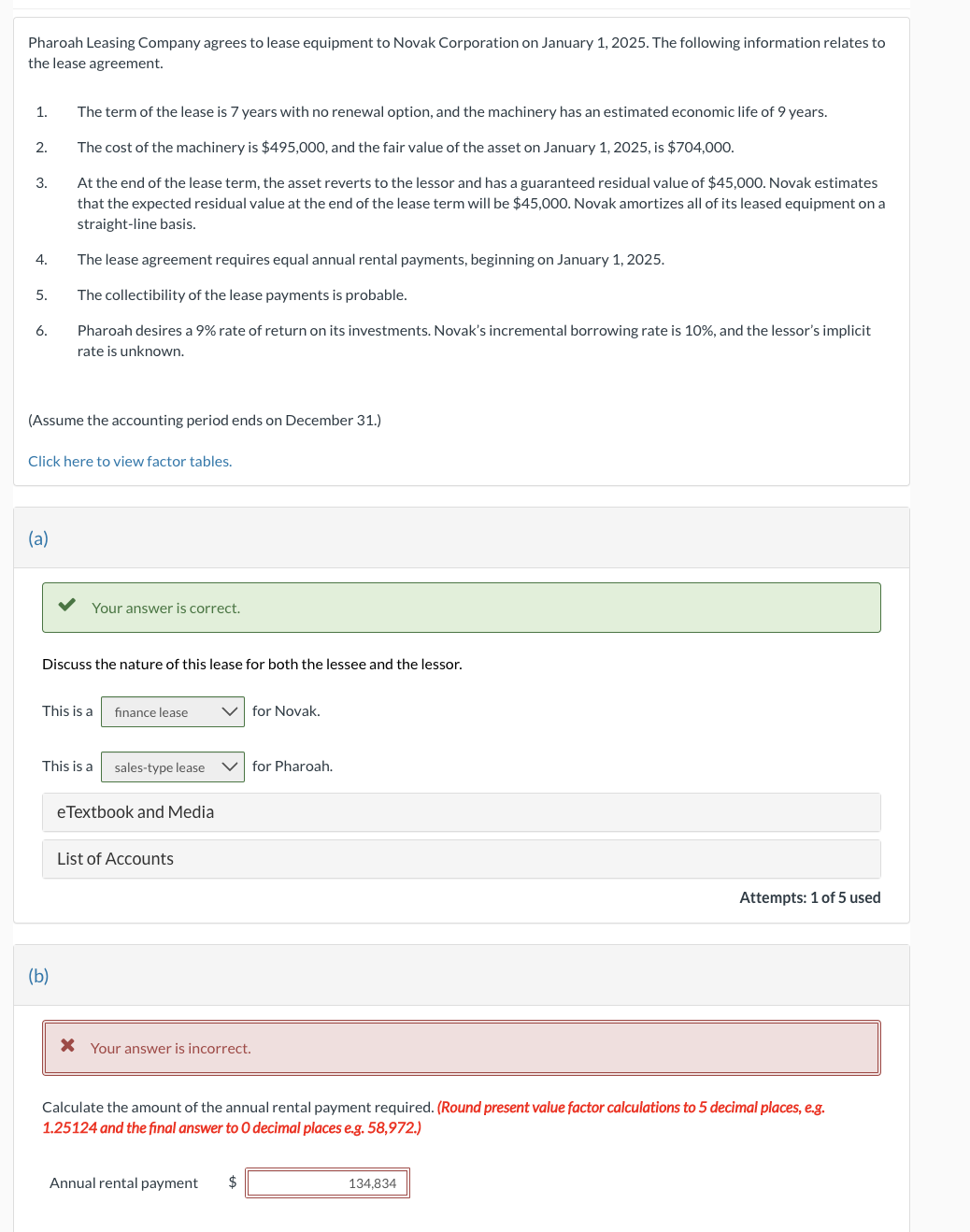 Solved Pharoah Leasing Company agrees to lease equipment to | Chegg.com