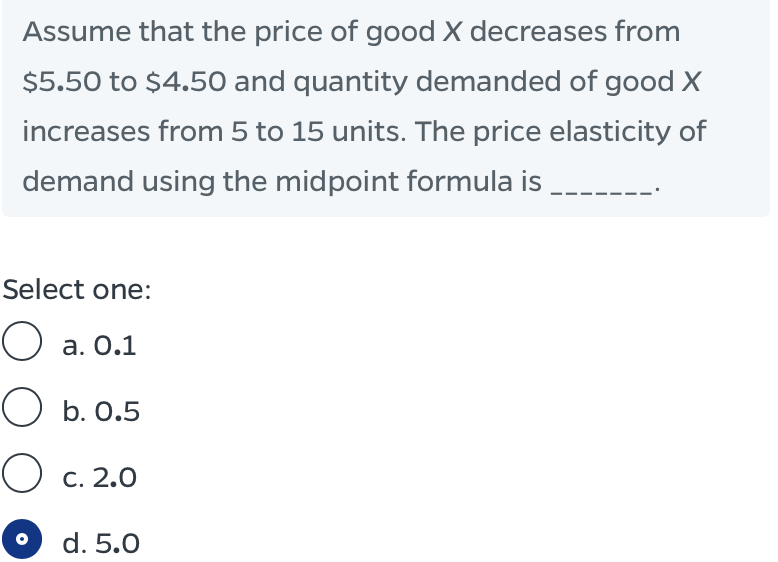 Solved Assume that the price of good X decreases from $5.50 | Chegg.com