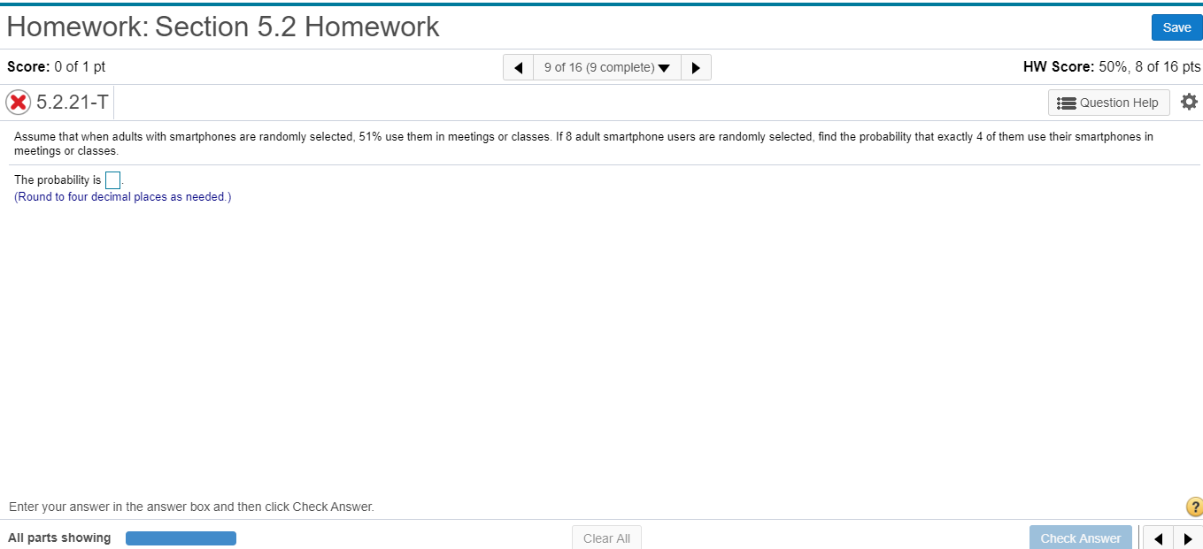 Solved Homework Section 5 2 Homework Save 9 Of 16 9