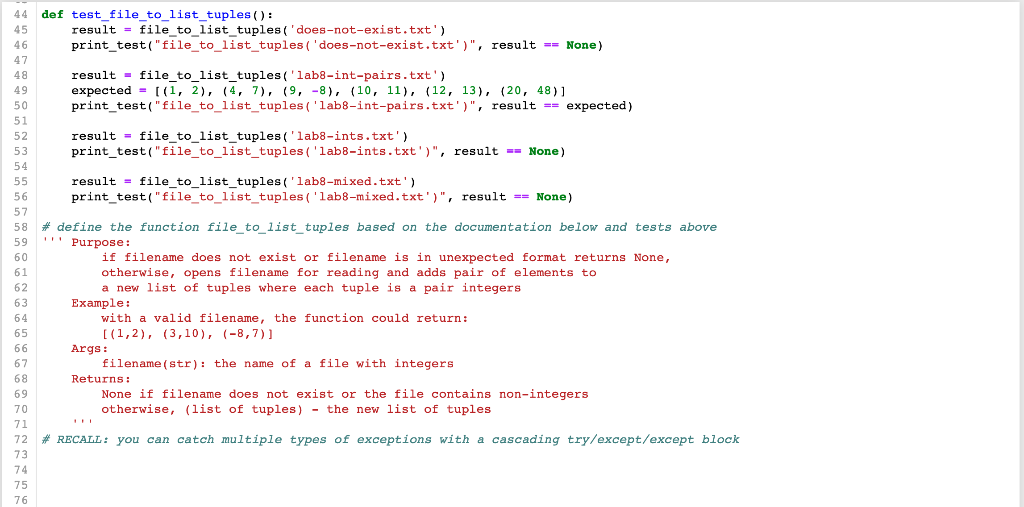 Solved 1. In your lab8.py file, complete the following | Chegg.com