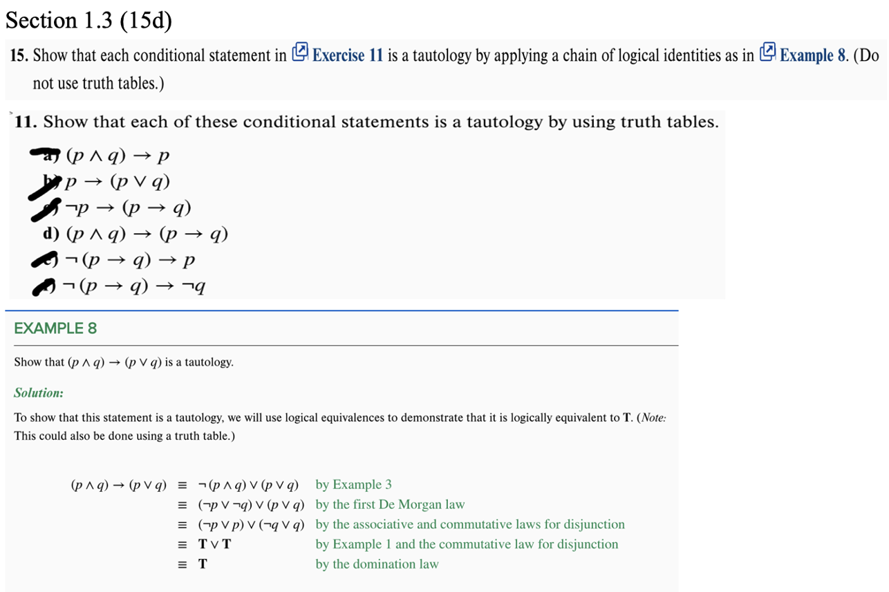 Solved 15. Show that each conditional statement in Exercise | Chegg.com