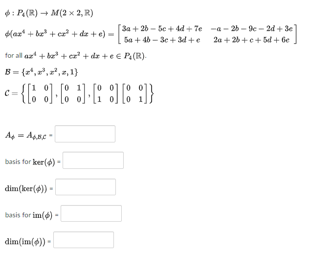 Solved For a basis, find using the usual method from the | Chegg.com