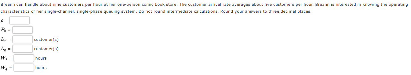 Solved characteristics of her single-channel, single-phase | Chegg.com