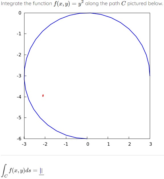 Solved Integrate the function f(x,y)=y2 along the path C | Chegg.com